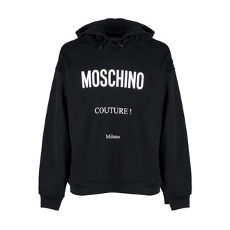 Moschino Klassischer Label Hoodie in Schwarz - - Sweatshirts & Hoodies - Herren - Schwarzk - M
