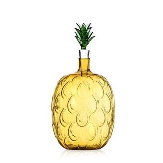 Ichendorf Milano Bouteille Ananas, collection Fruits & Flowers, 110 cl, verre borosilicate, fait main