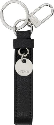 Kazar Schwarzer Leder Schl&uuml;sselanh&auml;nger mit silbernen Akzenten - - Accessories - Damen - Schwarzk - ONE SIZE