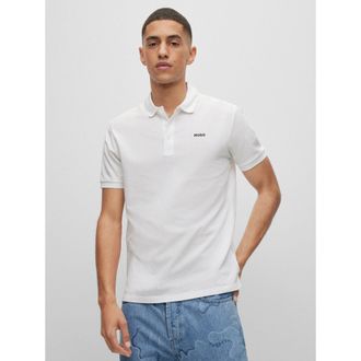 HUGO BOSS Hugo Poloshirt Donos222 50466182 Wei&szlig; Regular Fit