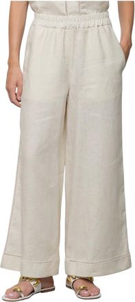 Kaos Kaos, Femme, Pantalons, Blanc, Taille: 40 FR Wide Pantalons