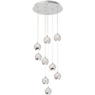 Lucande Lucande - led Suspension en verre Hayley en verre pour salon & salle &agrave; manger