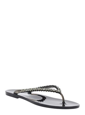 Menghi Womens Sandals Berta Black Pvc