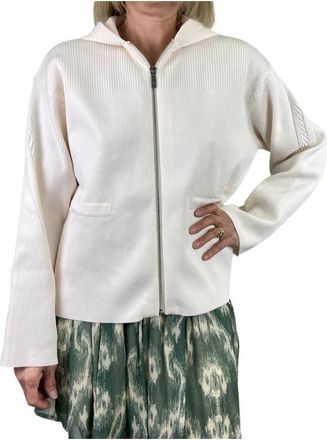 A|X Armani Exchange Veste en tricot &agrave; capuche- Taille ajustable- Brut - Femme - Sweatshirts et sweats &agrave; capuche - Blanc - Taille: 38 FR