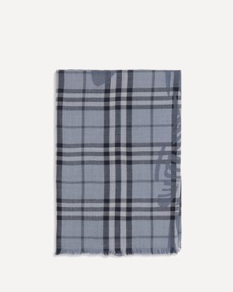 Burberry Knight Check wool and silk Scarf Female UNI