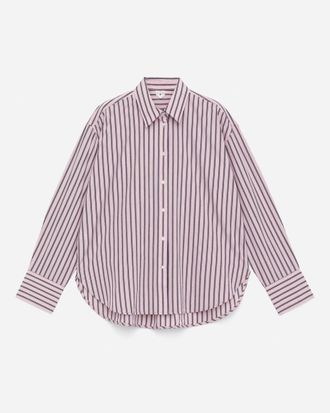 Arket Hemd Aus Baumwoll-Popeline -Blau