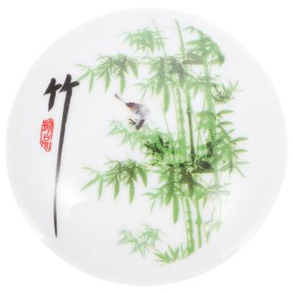 Pretyzoom DECHOUS Porzellan Stempelkissenbox mit Deckel Keramischer Beh&auml;lter f&uuml;r Rote Tuschepaste 90g Glatte Oberfl&auml;che Tischdekoration f&uuml;r Kalligrafie und Sieg