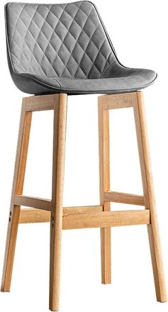 Generic Barhocker, Tresenst&uuml;hle aus Kunstleder im Landhausstil, K&uuml;chenbarhocker mit Holzbeinen und Fu&szlig;st&uuml;tze, Tragkraft 150 kg