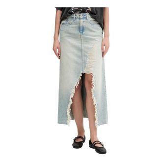 Karl Lagerfeld Jupe Midi en Denim - Femme - Jupes - Bleu - Taille: 36 FR