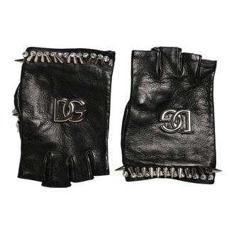 Dolce & Gabbana Femme, Accessoires, Noir, Taille: 9 IN Gants Courts