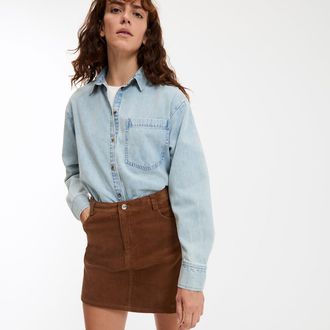 La Redoute Collections Chemise En Denim Pur Coton Signature Marl&egrave;ne