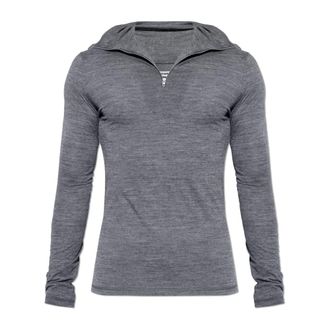 Jil Sander Gerippter Rollkragenpullover mit halblangem Rei&szlig;verschluss - - Knitwear - Herren - Grau - XL