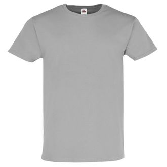 Fruit Of The Loom Iconic 195 Ringspun Premium T | T-Shirt Herren & Damen - 100% Baumwolle, 190-195 g/m&sup2;, hochwertig & weich, ideal f&uuml;r Druck & Alltag, Farbe:Zink, Gr&ouml;&szlig;e