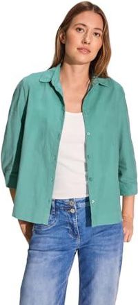 Cecil Chemisier court en velours c&ocirc;tel&eacute; pour femme, Vert adriatique, XXL