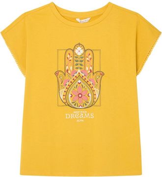Springfield Damen T-Shirt, Gold/Mustard, XS