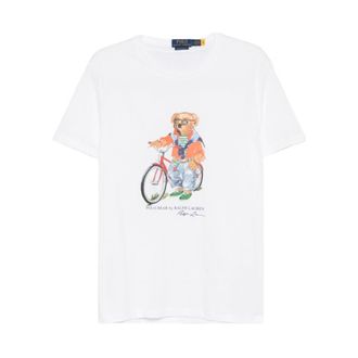 Polo Ralph Lauren Homme, Tops, Blanc, Taille: 2XL Summer Bear T-Shirt