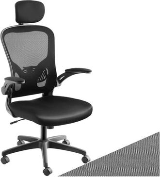 TecTake TecTake Chaise de Bureau Fauteuil de Bureau Fauteuil pivotant Design 360&deg;, Chaise Ergonomique, Fauteuils avec Accoudoirs, Appuie-t&ecirc;te & Coussin Lombai