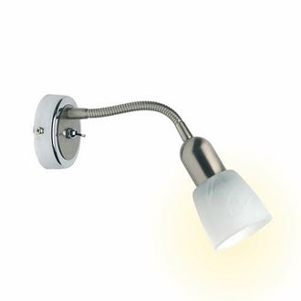 Brilliant lampe Sofia spot mural bras flexible et interrupteur fer/chrome | 1x D45, E14, 40W, adapté aux lampes à suspension (non inclus) | Échelle A ++ à E | A