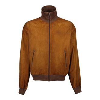 Prada Suede Blouson Jacke - - Jackets - Herren - Braun - M