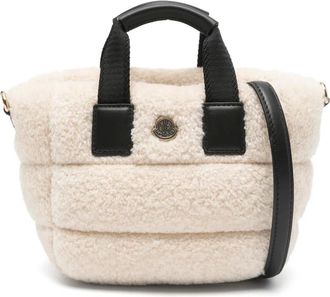 Moncler micro Caradoc quilted tote bag - Wei&szlig;