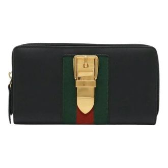 Gucci Pre-owned Sylvie Leder Zip Around Geldb&ouml;rse - - Pre-owned - Damen - Schwarzk - ONE SIZE