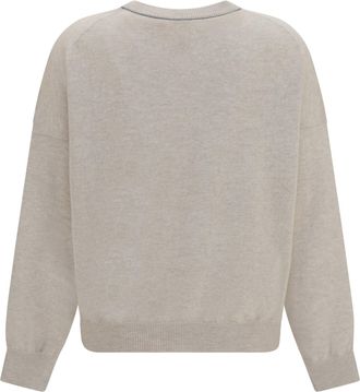 Brunello Cucinelli Cashmere with Monili Chain Sweater - Beige