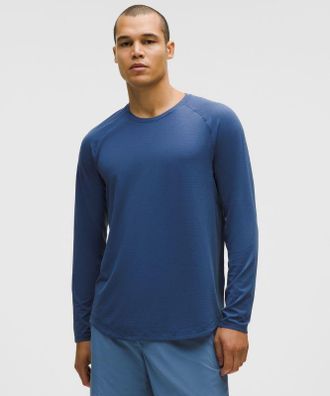 lululemon Haut manches longues License to Train pour Hommes - Bleu - Taille XL