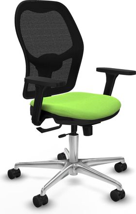 Piqueras y Crespo Drehstuhl mit 3D-Armen, h&ouml;henverstellbare Lendenwirbelst&uuml;tze, ausgestattet mit Syncro/Translack und Schaumstoff, R&auml;der 65 mm, Nylon, Schwarz / Pistazi