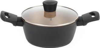 Russell Hobbs RH01669BEU7 Antihaft kochtöpf, 20cm / 2.6L Ungefähre Füllmenge, PFOA Frei töpf mit Glas deckel, abriebfest Suppentopf, induktion geeignet und spülmasc