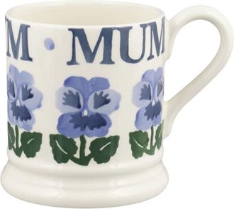 Emma Bridgewater Tasse mit Aufschrift Blue Pansies Mum, 0,5 l