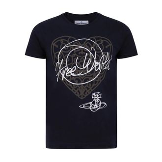 Vivienne Westwood Free World-heart Peru T-shirt - - Tops - Herren - Blau - L