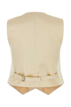 Magda Butrym Womens Cream Cotton Blend Vest Yellow Giacche E Gilet Jacket