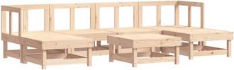 vidaXL Salon de jardin 7 pcs Bois de pin massif vidaXL