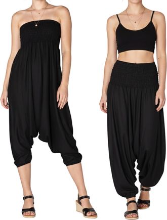 Panasiam Aladinhose einfarbig Schwarz XL