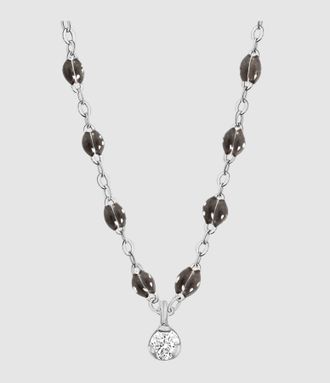Gigi Clozeau Collier 1 Diamant Résine Or Blanc