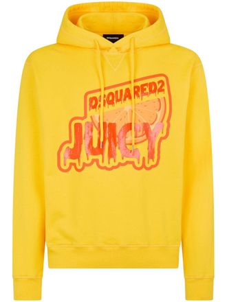 Dsquared2 Hoodie mit grafischem Print - Gelb