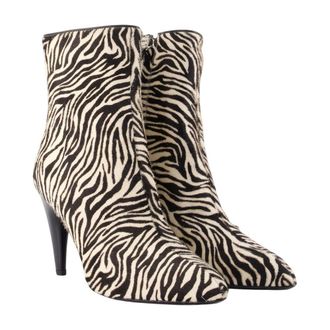 Isabel Marant Womens Jany Low Ankle Boots - Isabel Marant Leather Black Calfskin Shoes Ankle-Boots