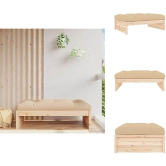 vidaXL Gartenhocker 120x80 cm Massivholz Kiefer - Gartenstuhl - Holz Gartenstuhl - Lounge Chair - Gartenlounge - Terrassentisch