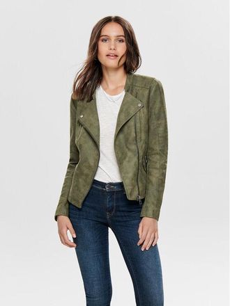 Only Jacke aus Kunstleder Ava 15102997 Gr&uuml;n Regular Fit