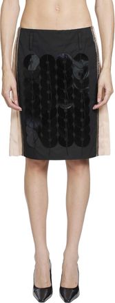Marni Cotton Twill and Crepe Viscose Skirt