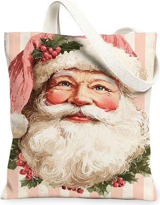 Generic Sacs fourre-tout vintage en toile motif floral de vacances, sacs d&eacute;picerie r&eacute;utilisables, l&eacute;gers et lavables avec bandouli&egrave;re pour Chris, p&ecirc;che, 13x15