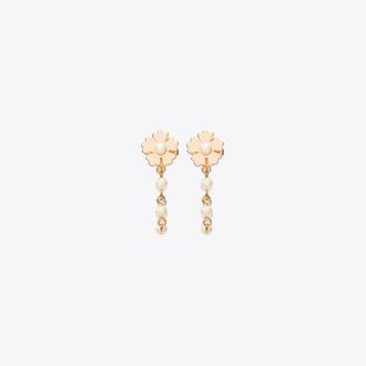 Tory Burch Forget Me Not Perlenohrringe mit Kette