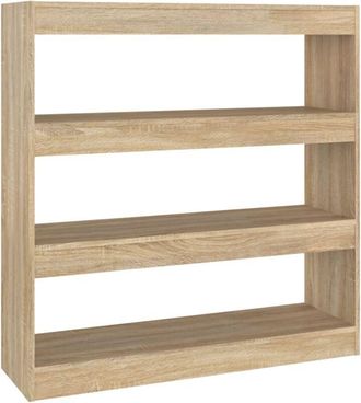 vidaXL Bücherregal/Raumteiler Sonoma-Eiche 100x30x103 cm Vidaxl