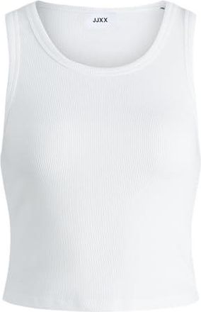 Jack & Jones JACK & JONES Femme Jjxx Jxfallon Sl Débardeur Côtelé Noos T-shirt, Blanc, S EU