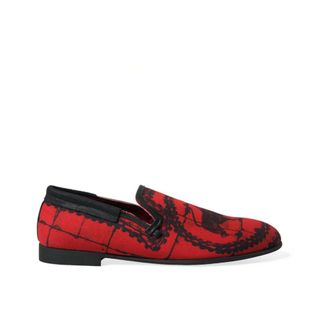 Dolce & Gabbana Rot Schwarz Torero Loafers Schuhe - - Shoes - Herren - Mehrfarbig - 40 1/2 EU
