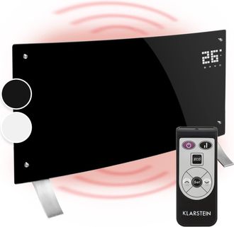 Klarstein Elektroheizung, Konvektor-Heizung Freistehend oder Wandmontage, Mobile Energiesparend, Leise, Standgerät Heizkörper Elektrisch mit Thermostat, 2000 Wa