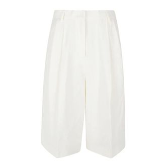 Fabiana Filippi Plissierte knielange Shorts - - Shorts - Damen - Wei&szlig; - S