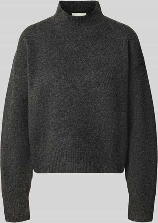 Neo Noir Turtleneck-Pullover mit Woll-Anteil und Rundhalsausschnitt