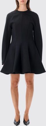 Stella McCartney Mini-robe trap&egrave;ze en laine m&eacute;lang&eacute;e &agrave; manches longues
