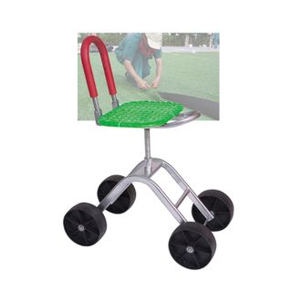 Generic Rollbarer Gartenarbeitsstuhl Mit R&auml;dern, Verstellbarem 360&deg;-Drehsitz, Faltbarer Gartenhelfer for Rasen Und Garten(Green)